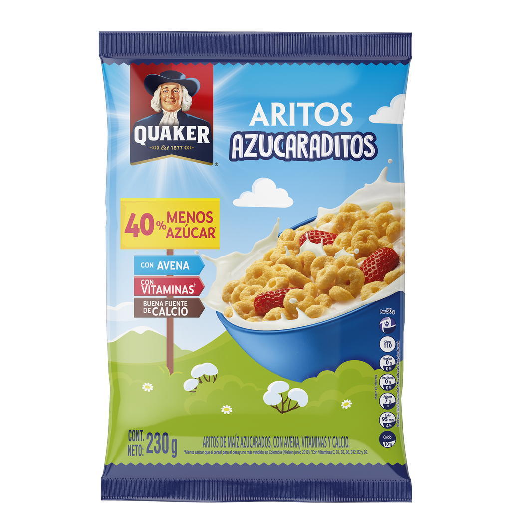 Aritos Quaker Azucarados 230Gr | SuperBooM